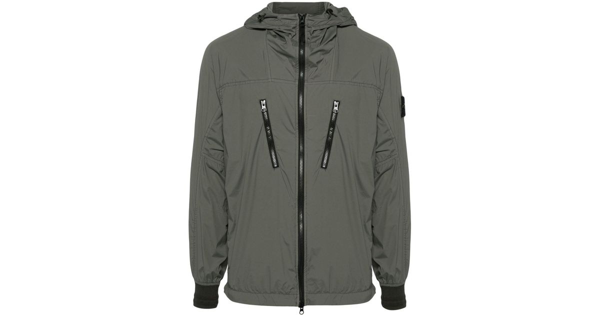 Stone Island "skin Touch" Packable Nylon Jacket in Gray for Men | Lyst
