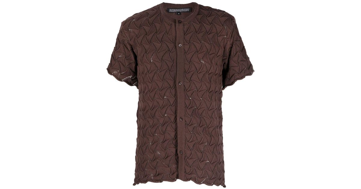 Robyn Lynch Wave Cable-Knit Cardigan in Brown for Men | Lyst