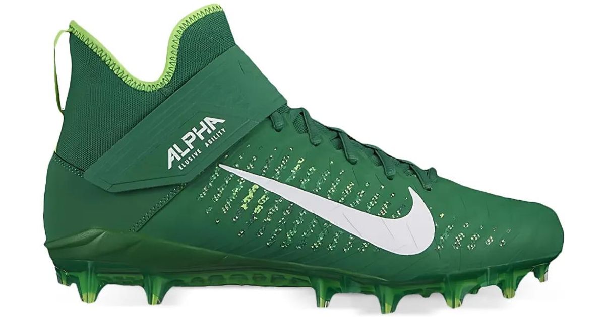 Nike Alpha Menace Pro 2 Mid Cleats in Green for Men | Lyst