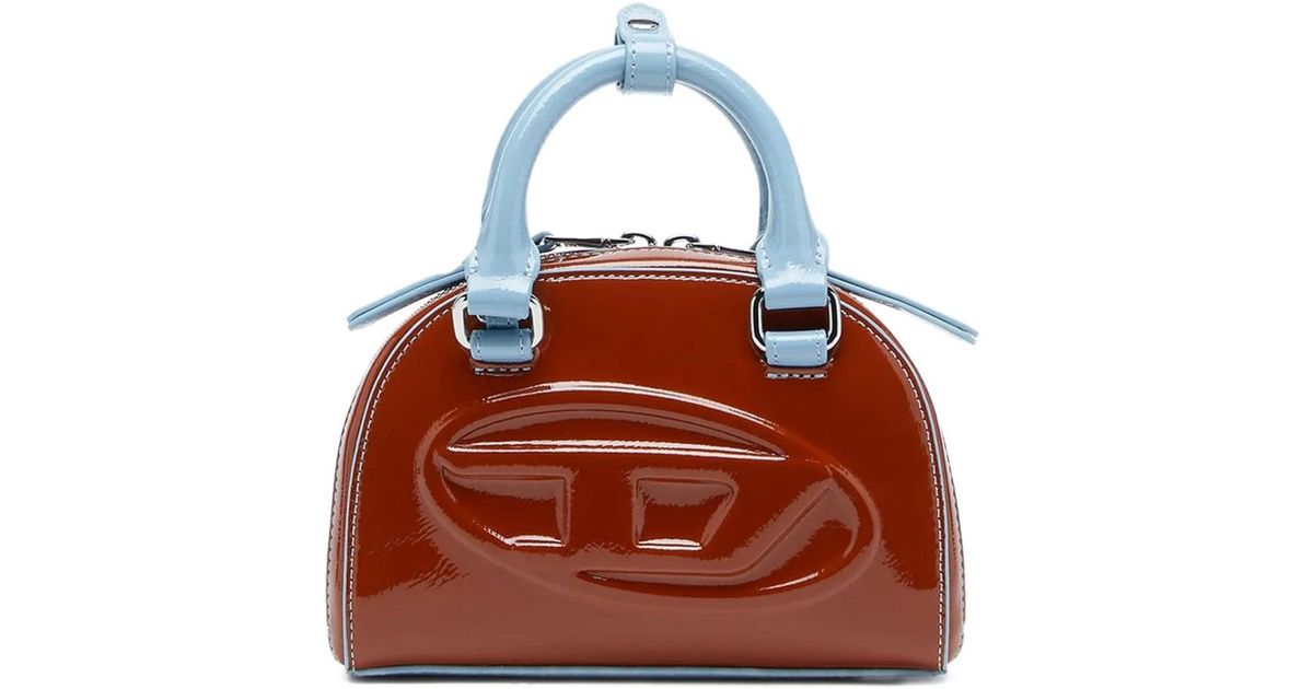 DIESEL 1Dr Dome Embossed Crossbody Bag in Brown | Lyst