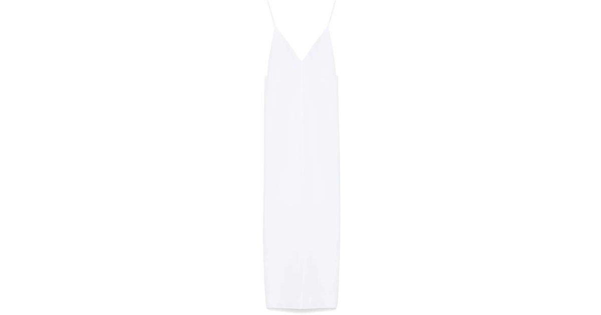 KHAITE Tulula Midi Dress in White | Lyst