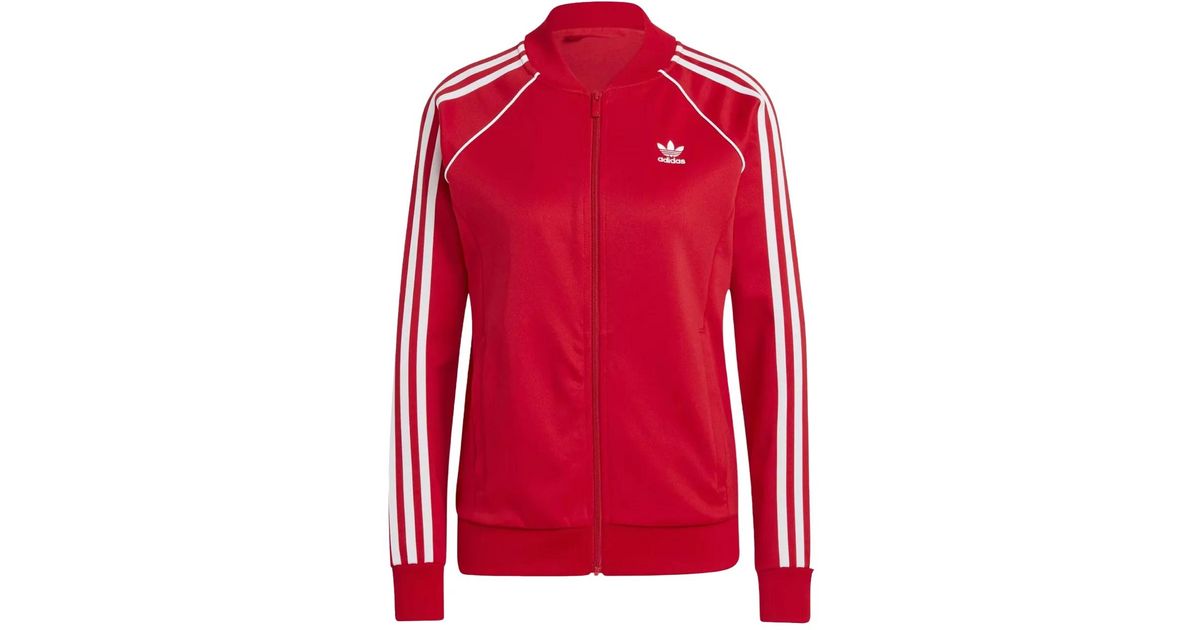 adidas Sst Adicolor Classics "Better Scarlet" Jacket in Red | Lyst