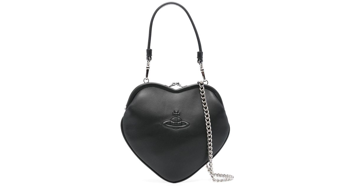 Vivienne Westwood Belle Heart Frame Clutch Bag in Black | Lyst UK
