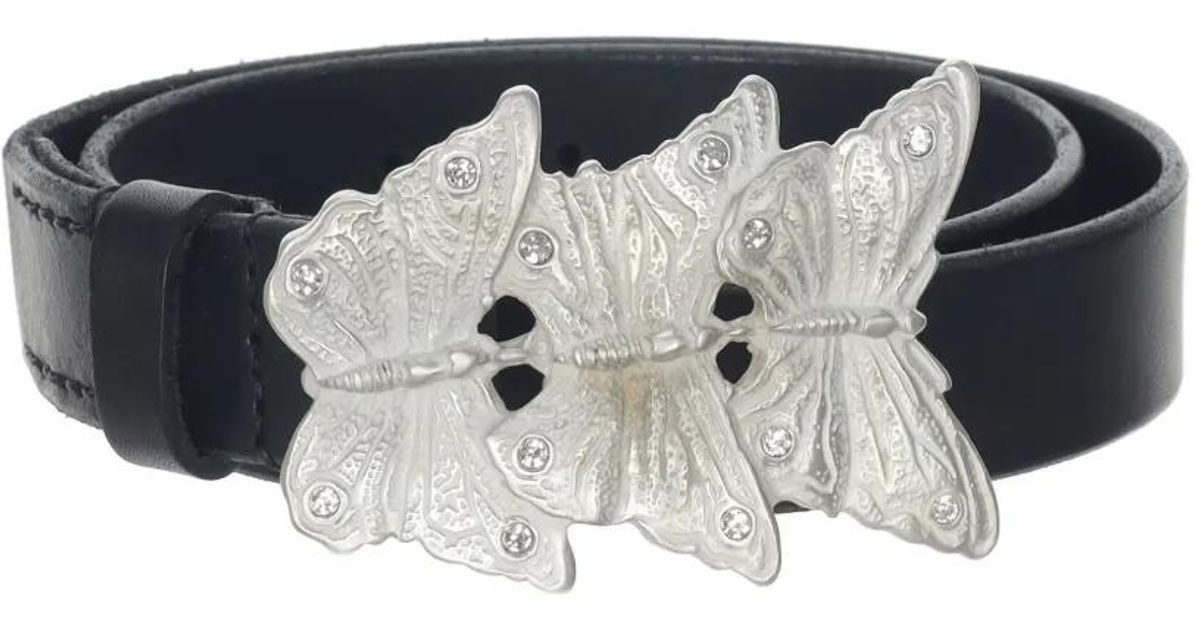 Our Legacy Butterfly-Buckle Leather Belt in Black | Lyst
