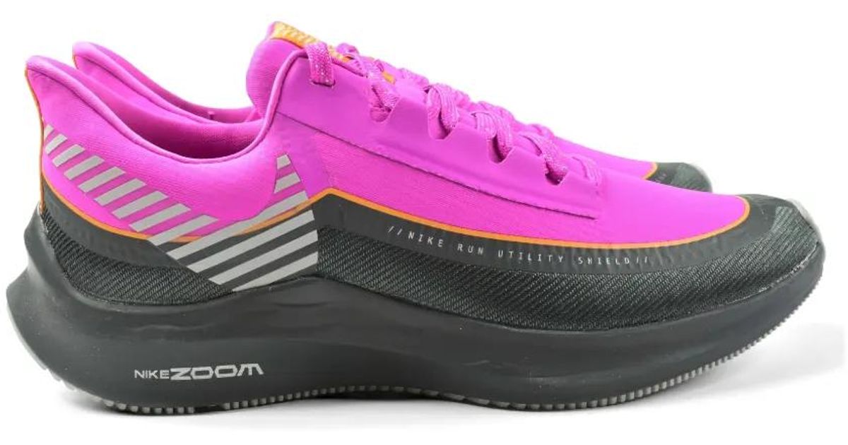 Nike Baskets Air Zoom Winflo 6 Run Shield in Pink | Lyst UK