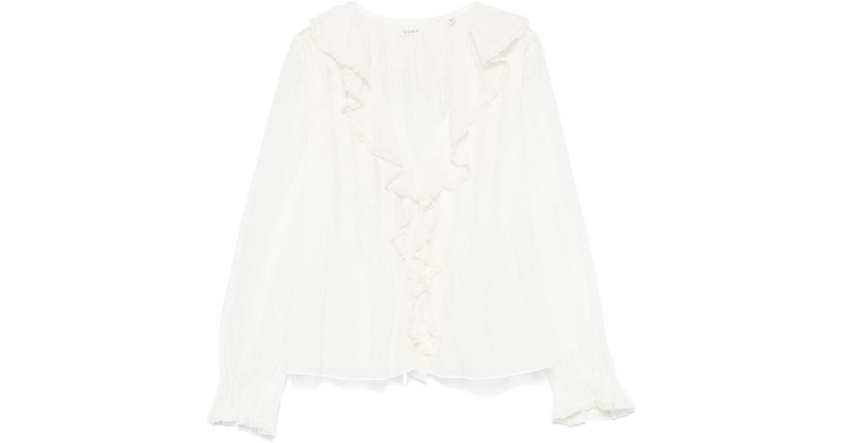 Doen Hardy Blouse in White | Lyst