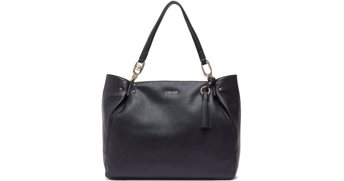 Liu Jo Logo-lettering Shoulder Bag in Black | Lyst UK