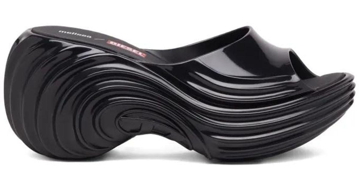 DIESEL X Melissa Platform Wave Sandals in White | Lyst
