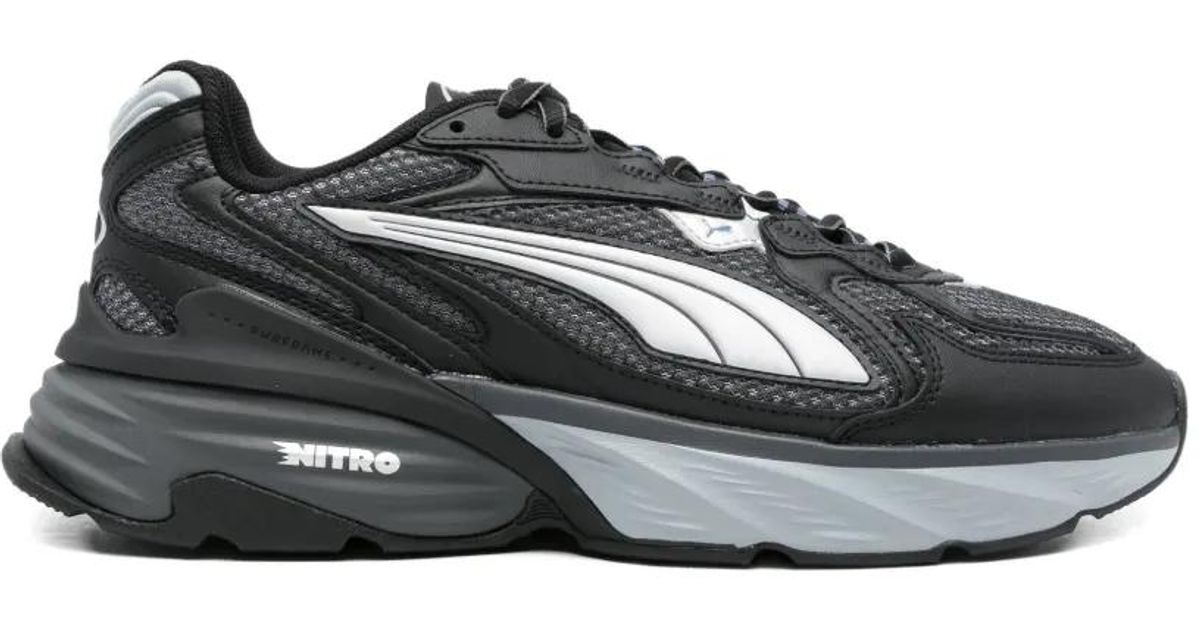 PUMA Fade Nitro Logo Sneakers in Black for Men | Lyst UK