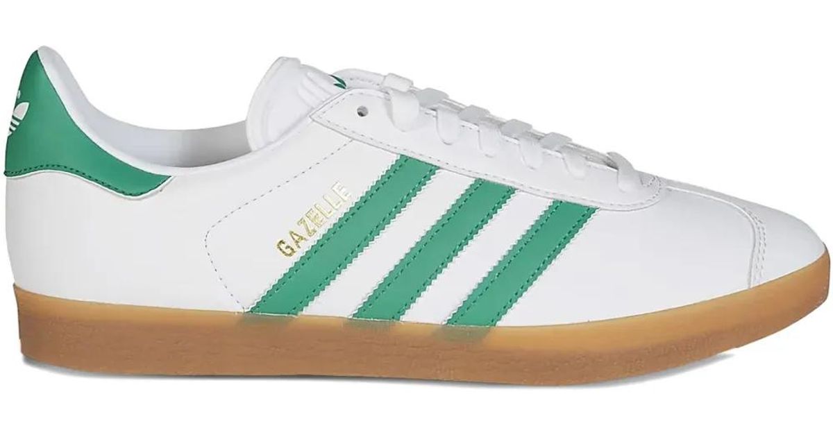 adidas Gazelle Three-Stripe Lace-Up Sneakers in Blue for Men | Lyst