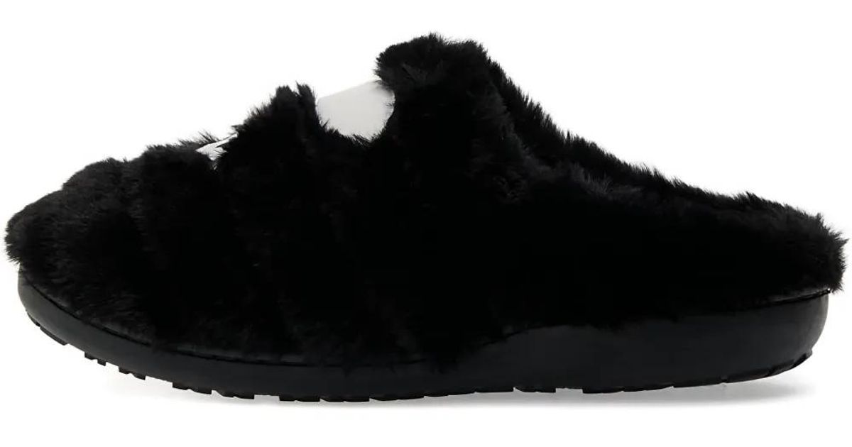 A Bathing Ape Ape Head Quilted Fur Slippers in Black | Lyst UK