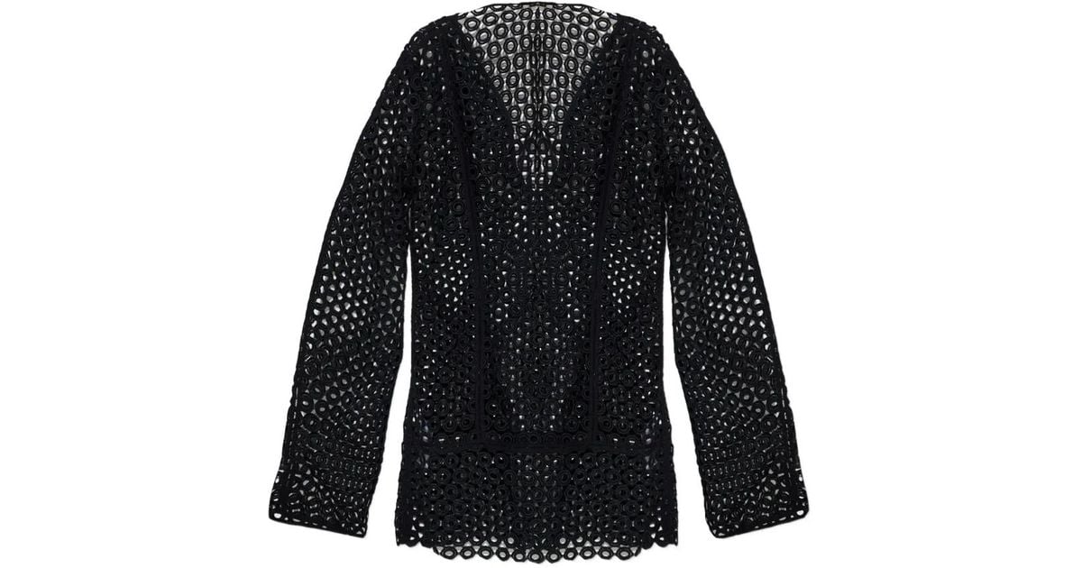 Cult Gaia Cut-Out Long-Sleeve Mini Dress in Black | Lyst