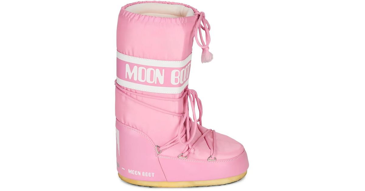 Moon Boot Icon Boots in Pink | Lyst UK