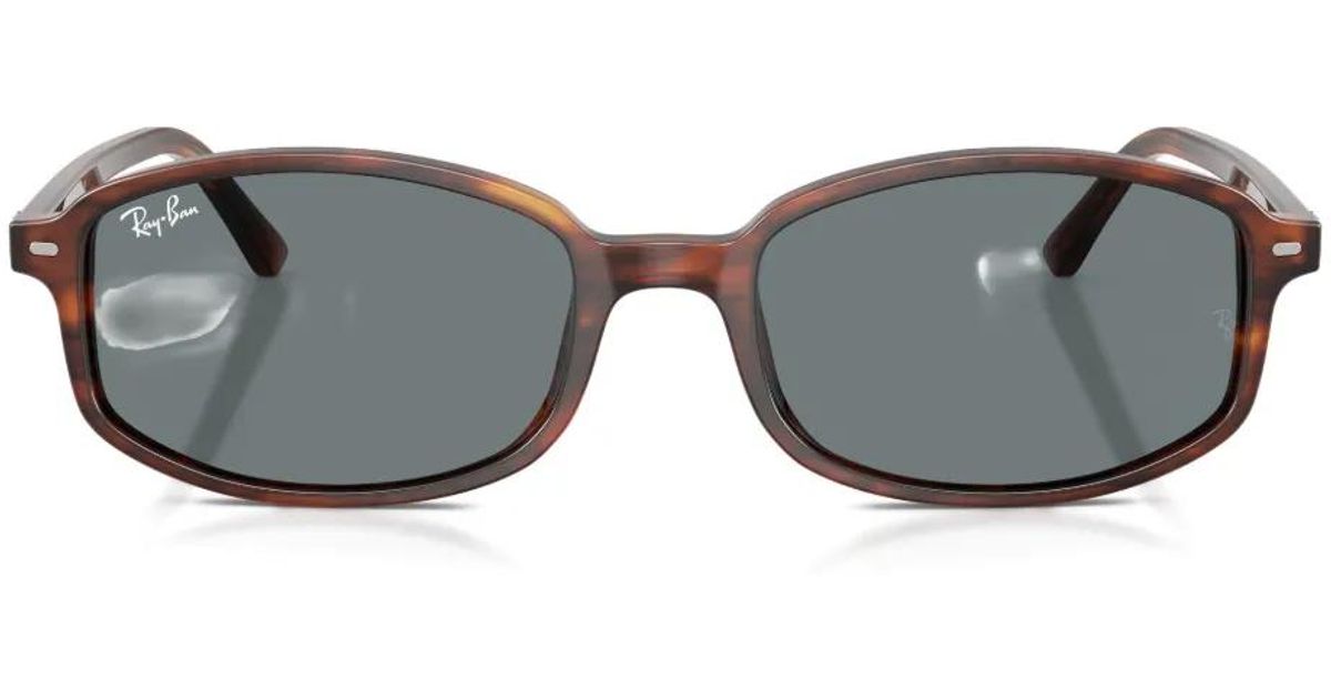 Ray-Ban Sam Rectangle-Frame Sunglasses in Grey | Lyst UK