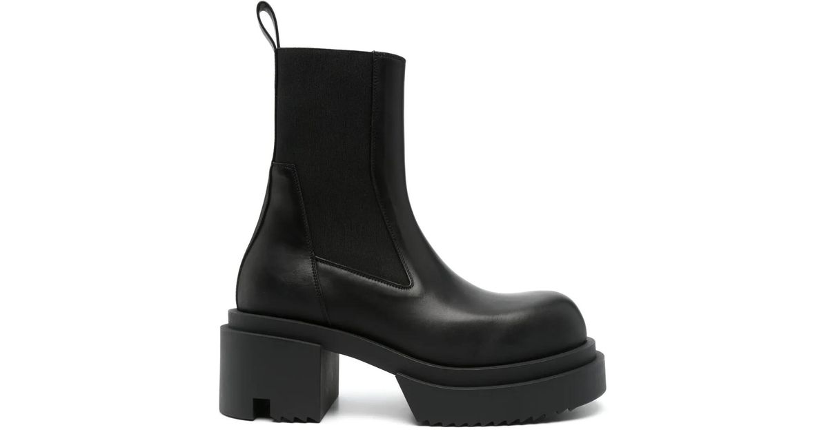 Rick Owens 60Mm Beatle Bogun Boots in Black | Lyst
