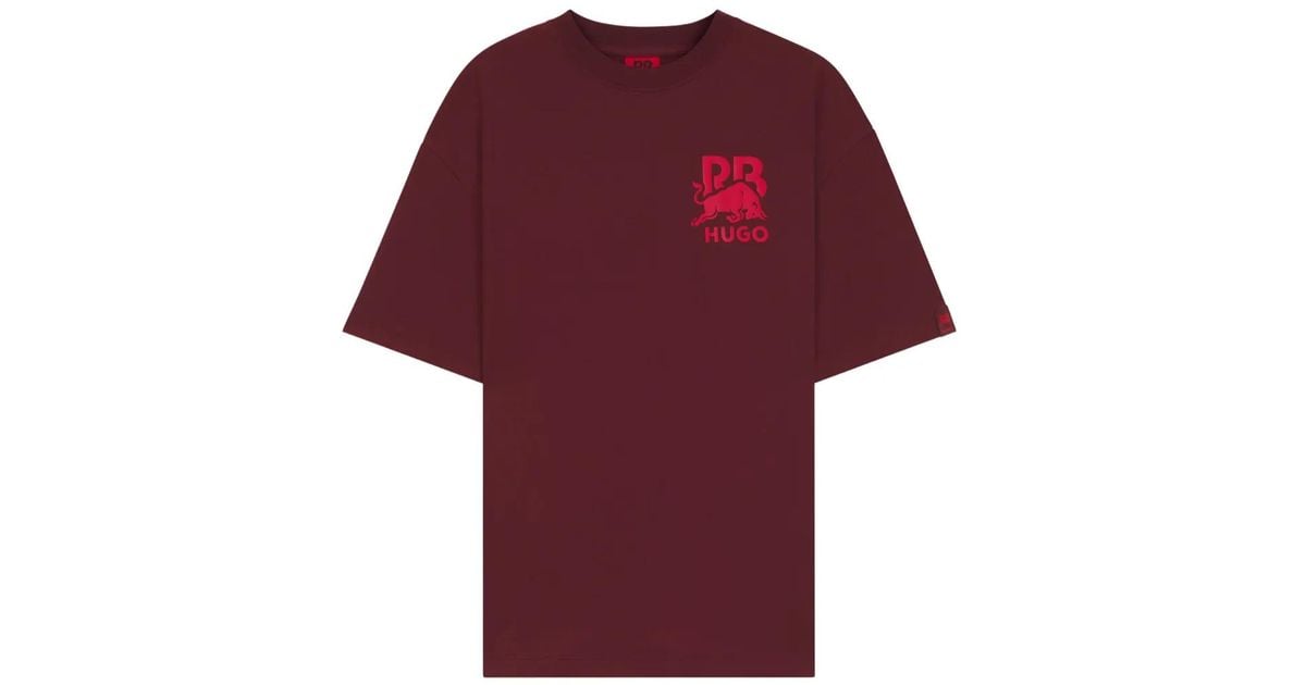 HUGO X Bull Logo T-Shirt in Red for Men | Lyst