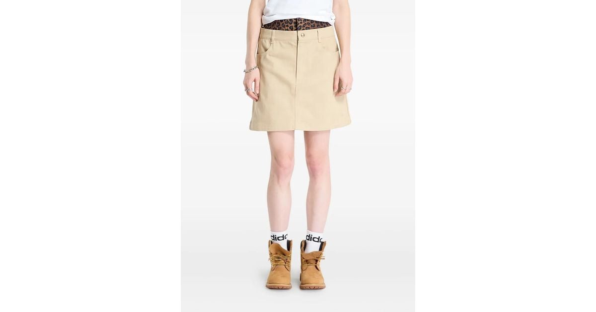 adidas Firebird Mini Skirt in Natural | Lyst UK