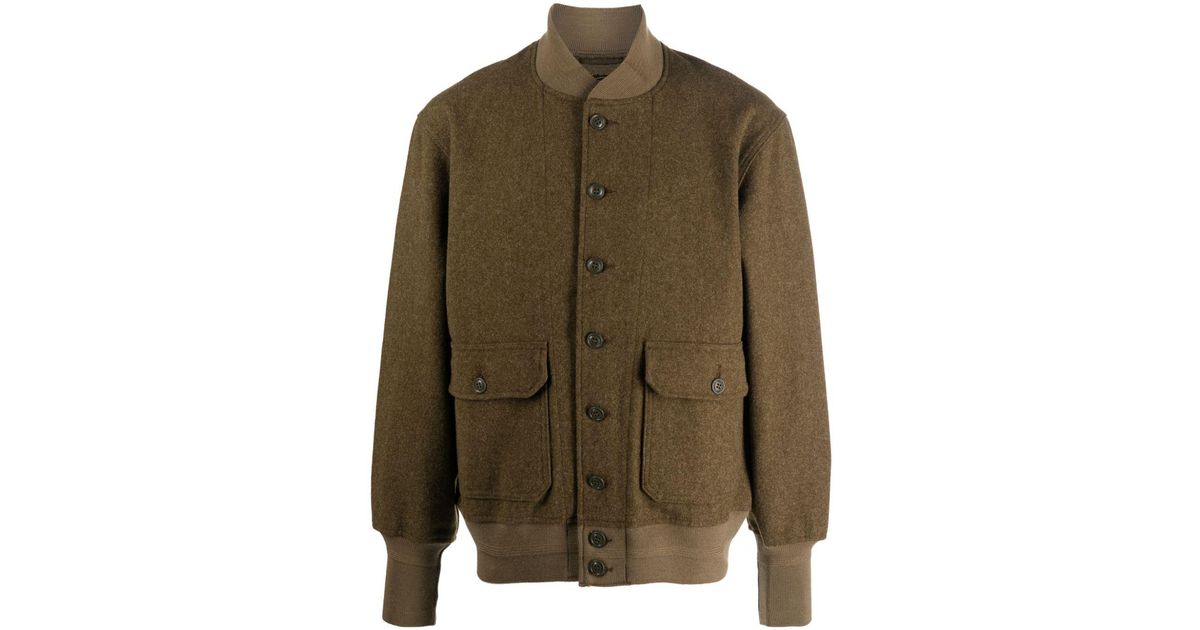 Filson Wool Bomber Jacket in Green for Men | Lyst