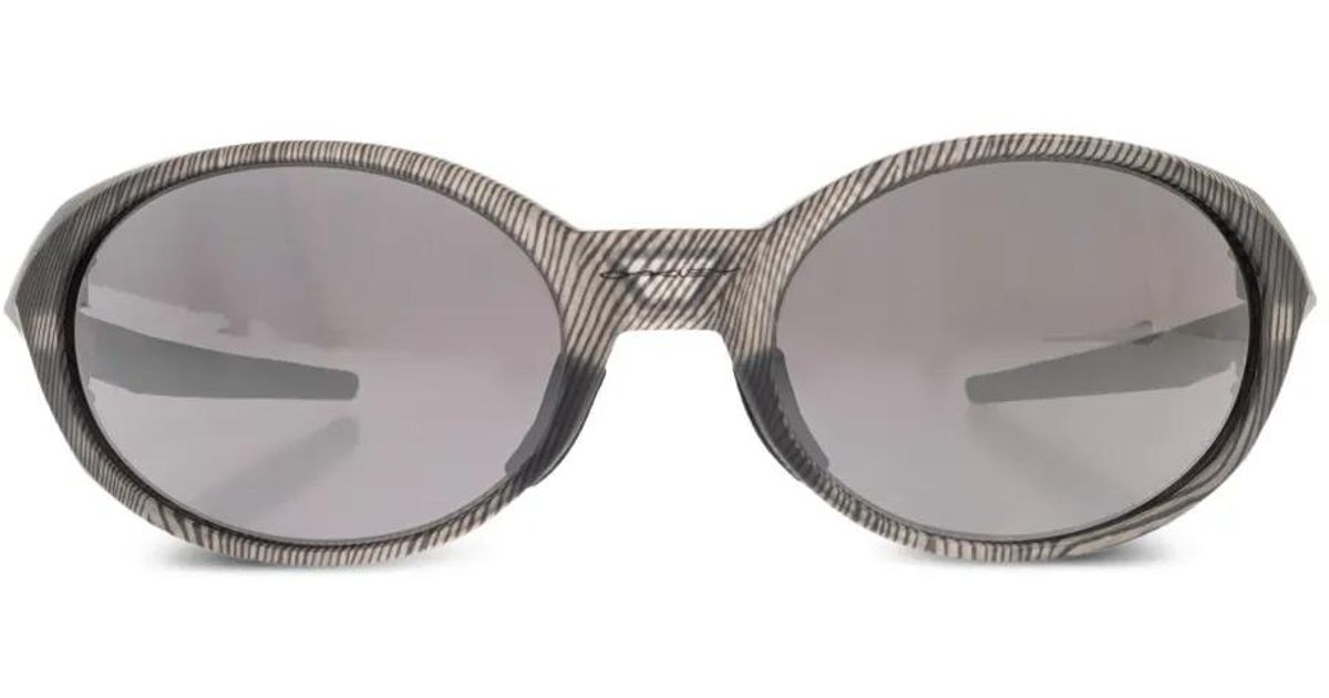 Oakley Fingerprint Oval-Frame Sunglasses in Gray for Men | Lyst