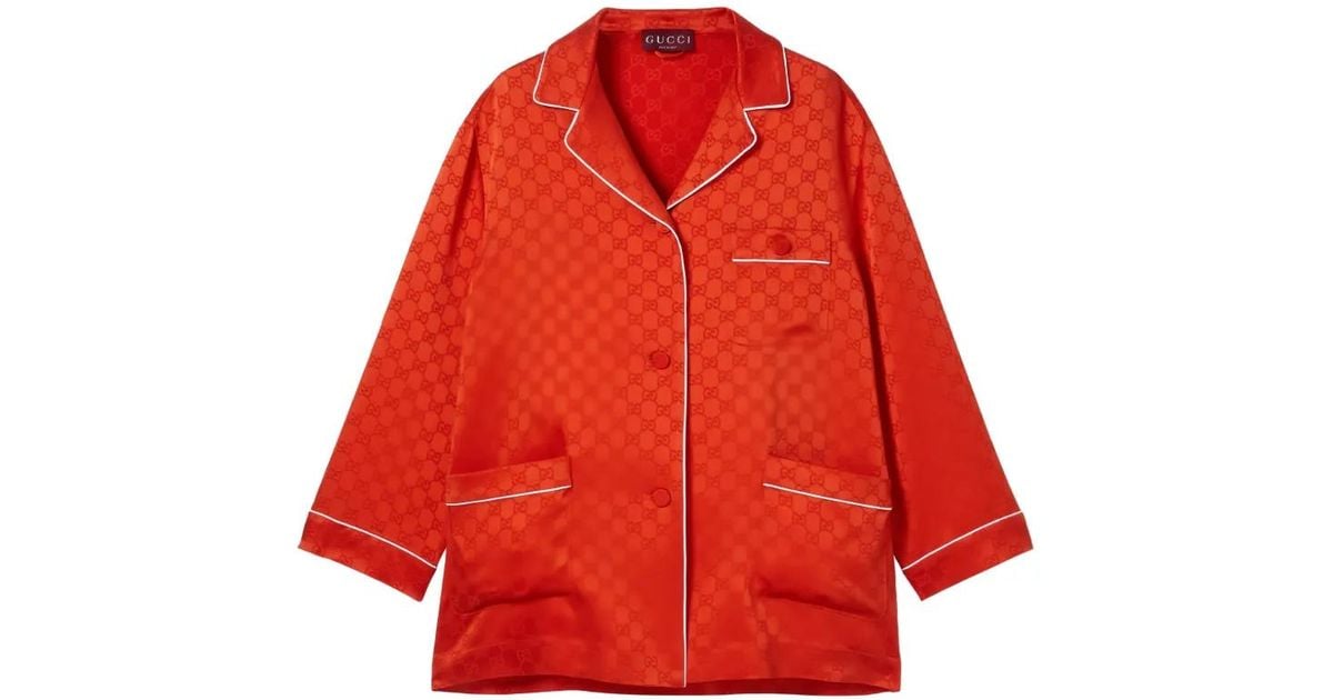 Gucci Hammered Gg Shirt | Lyst UK