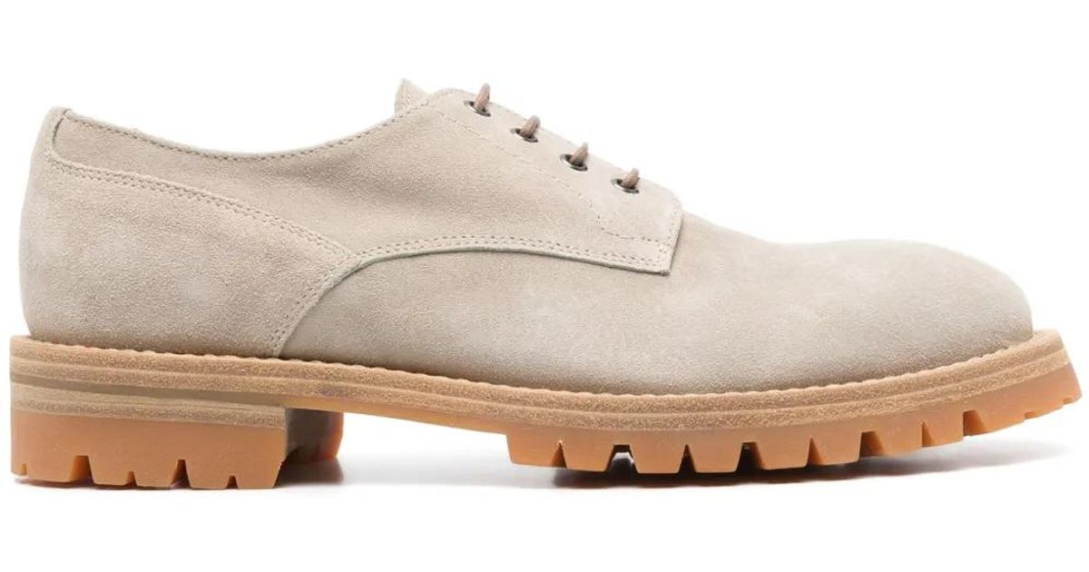 Eleventy Suede Derby Shoes in Pink for Men | Lyst