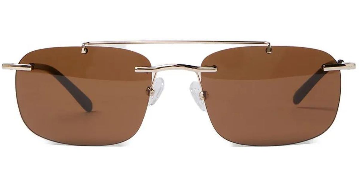 Eytys Square Frame Sunglasses In Brown Lyst Uk
