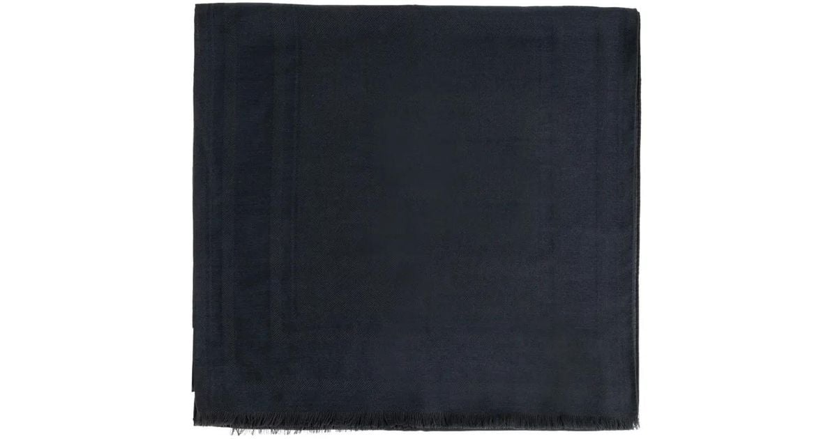 Brioni Fringed-Trim Scarf in Blue for Men | Lyst UK