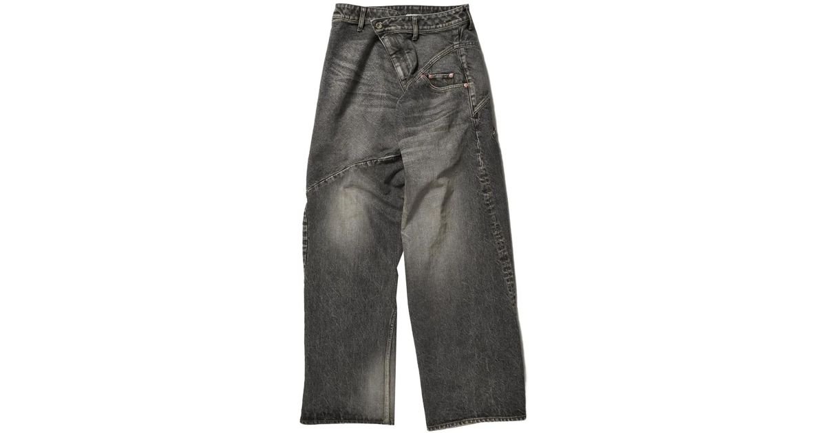 Doublet Panelled Denim Jeans in Grey for Men | Lyst UK
