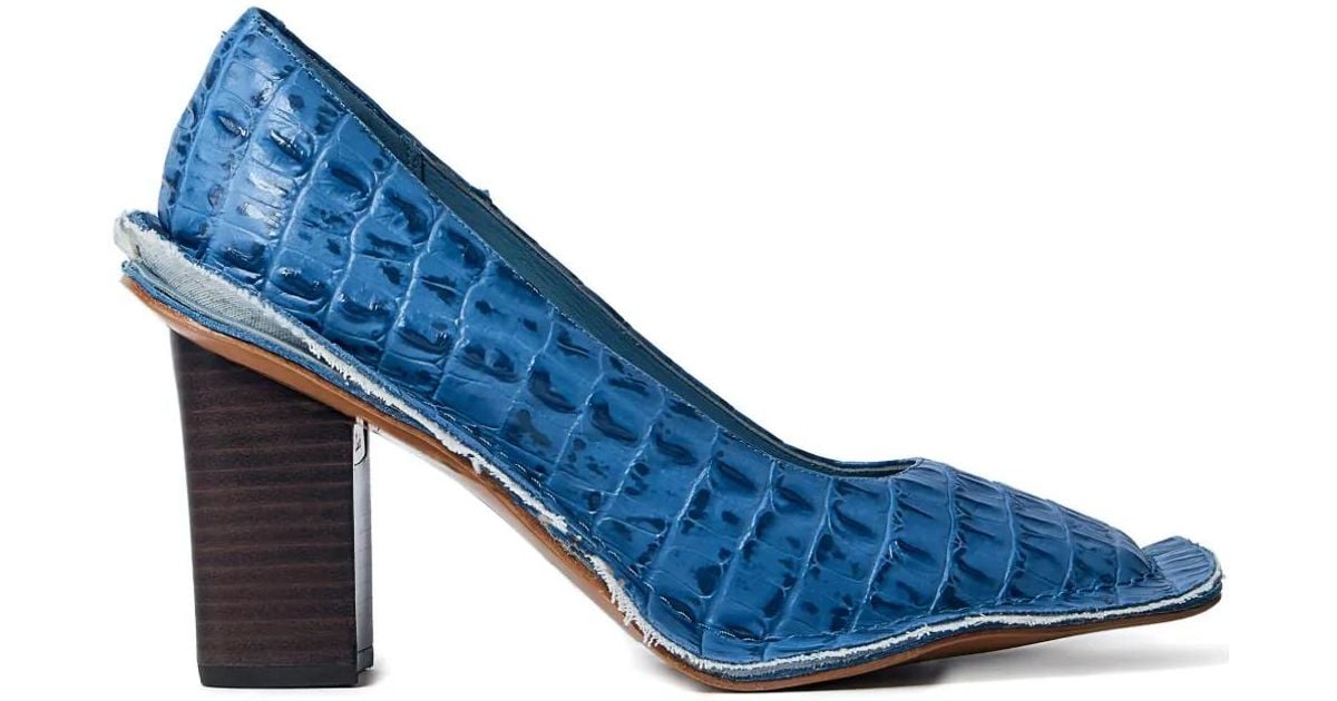 Martine Rose X Clarks 80Mm Leather Pumps in Blue | Lyst