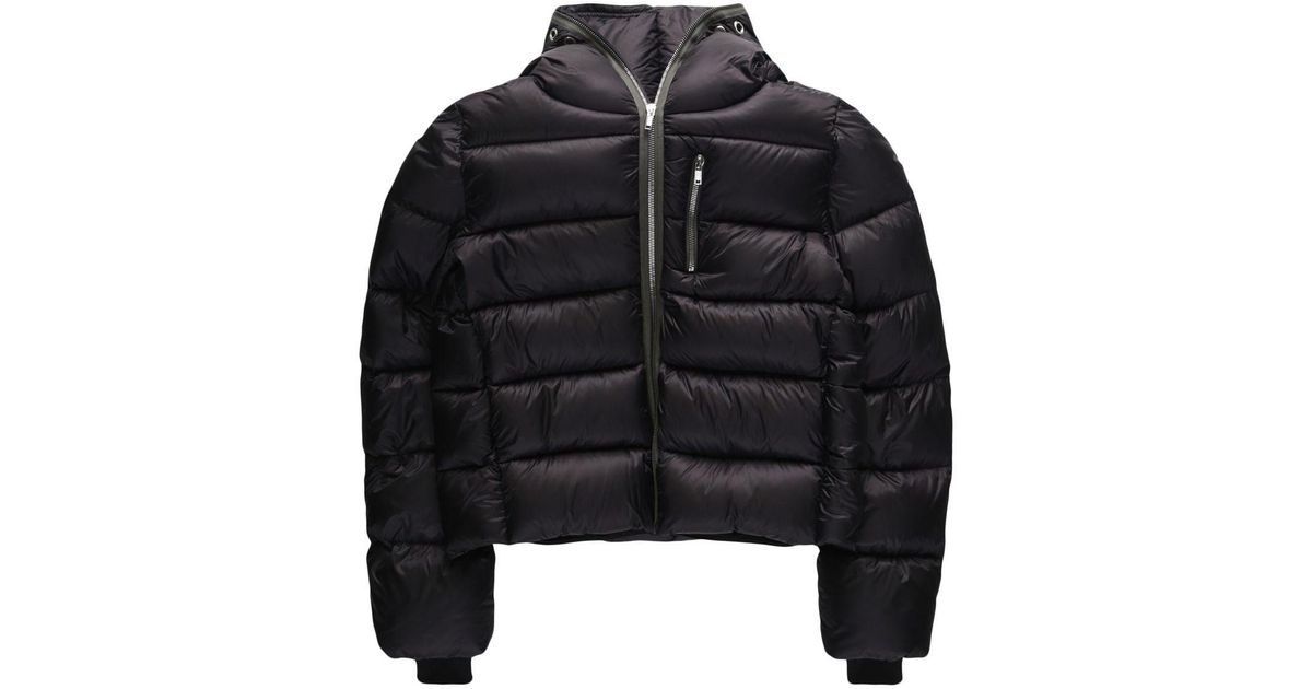 Rick Owens Gimp Hooded Puffer Jacket In Black For Men Lyst