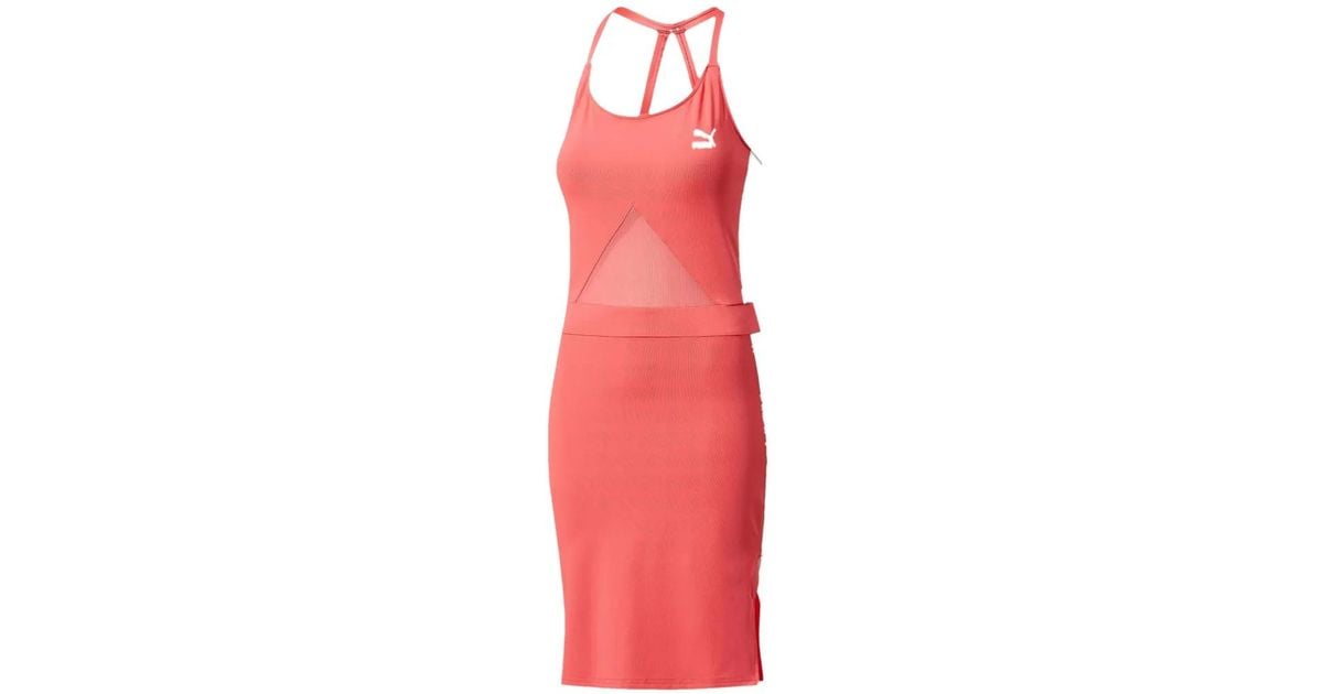 PUMA Archive T7 Midi Dress in Pink | Lyst UK
