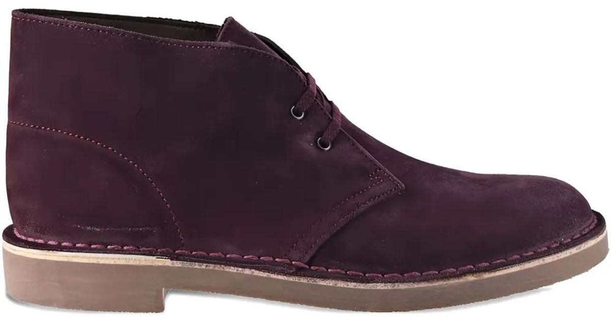 Clarks Bushacre Boots in Purple for Men | Lyst