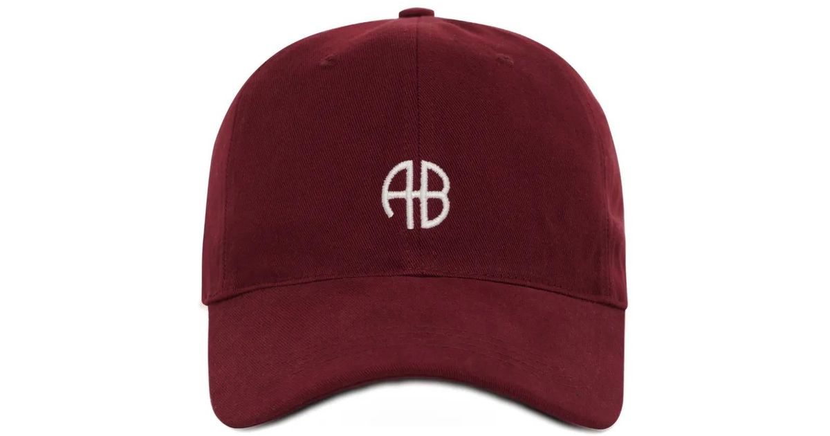 Anine Bing Jeremy Baseball Cap in Red | Lyst UK