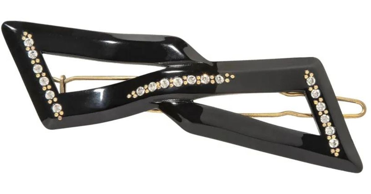Jennifer Behr Françoise French Barrette in Black | Lyst UK