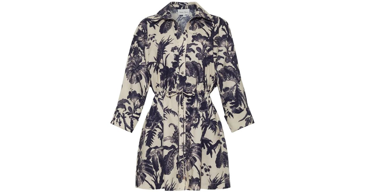 Cara Cara Henry Floral Mini Dress in White | Lyst