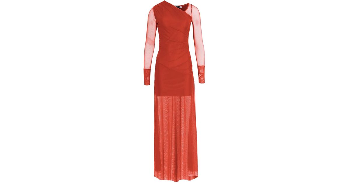 Amir Slama X Astrid Mesh Maxi Dress in Red | Lyst
