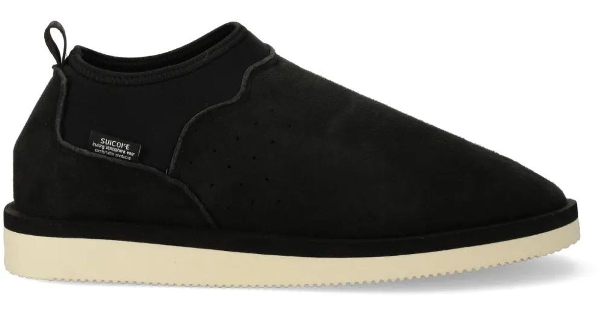Suicoke Suede Slippers in Black for Men | Lyst