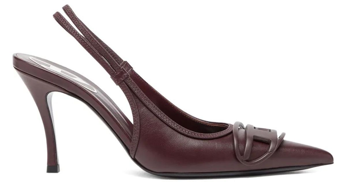 DIESEL X Farfetch D-Venus Sb Buckle Heel Pumps in Brown | Lyst