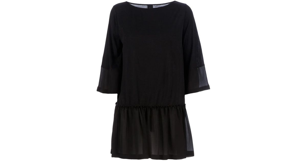 Twisty Parallel Universe Flared Dress in Black | Lyst UK