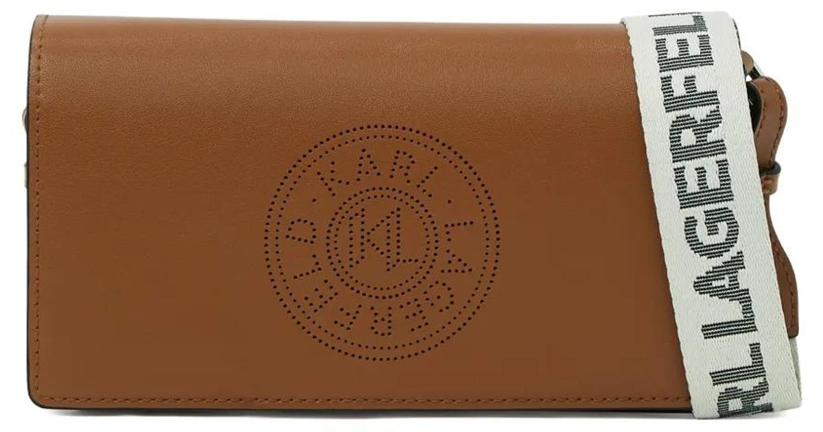 KARL LAGERFELD Mini K/Circle Cross Body Bag in Brown | Lyst UK