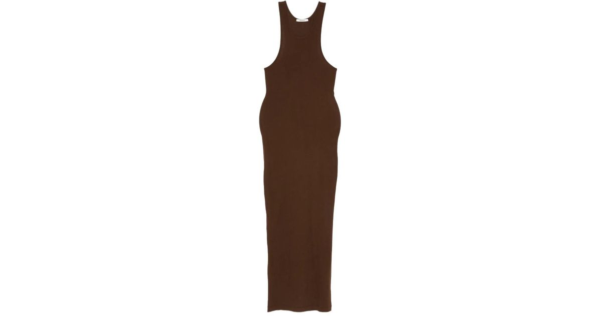 Entire studios Muscle Tank Midi Dress in Brown | Lyst UK