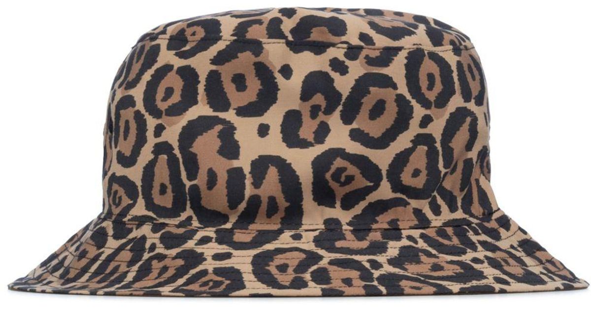 Emporio Armani Leopard-Print Bucket Hat in Brown for Men | Lyst
