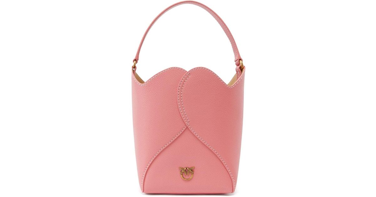 Pinko Mini Heart Bucket Bag in Pink | Lyst