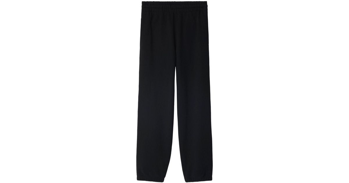 Burberry Check Label Track Pants in Black | Lyst