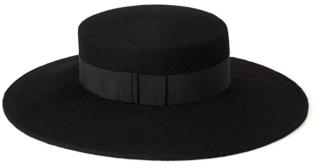 Nina Ricci Felt Wool Hat in Black | Lyst