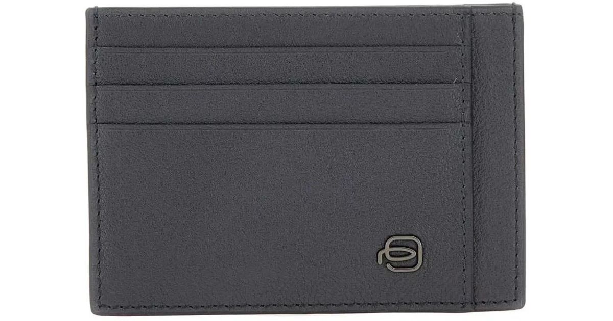 Piquadro Logo Card Holder in Grey for Men | Lyst UK