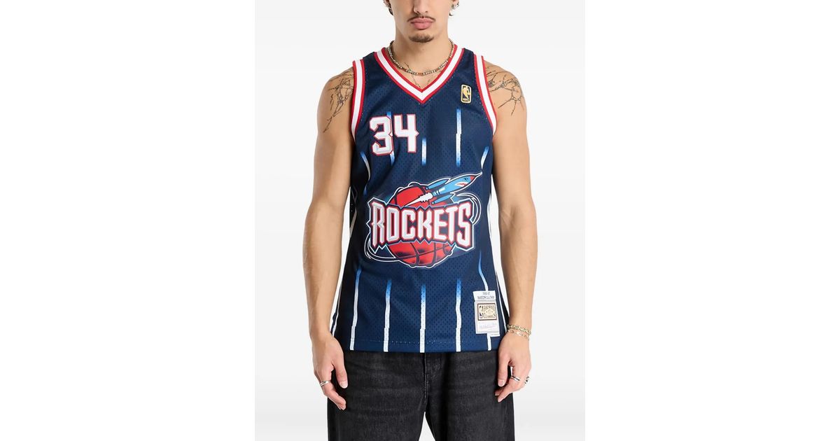 Mitchell & Ness Numbered Graphic Jersey in Blue for Men | Lyst
