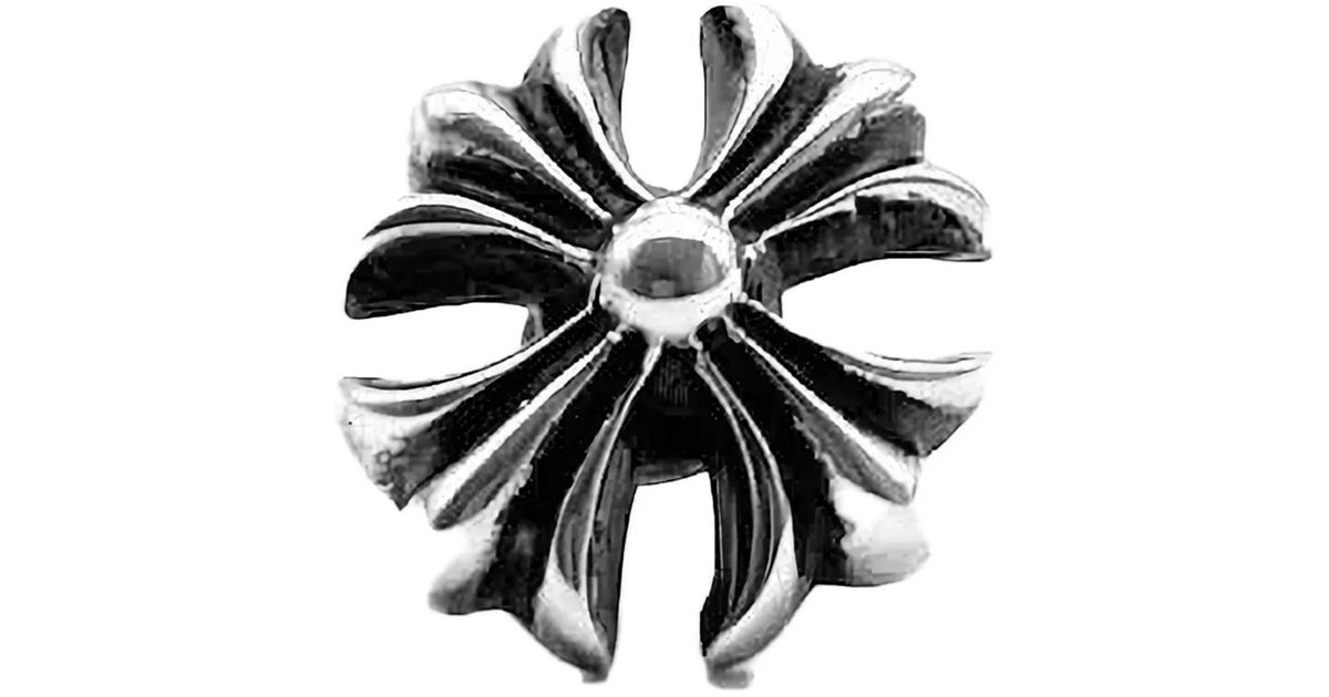 Chrome Hearts Cross Plus Earring Stud in Black | Lyst UK
