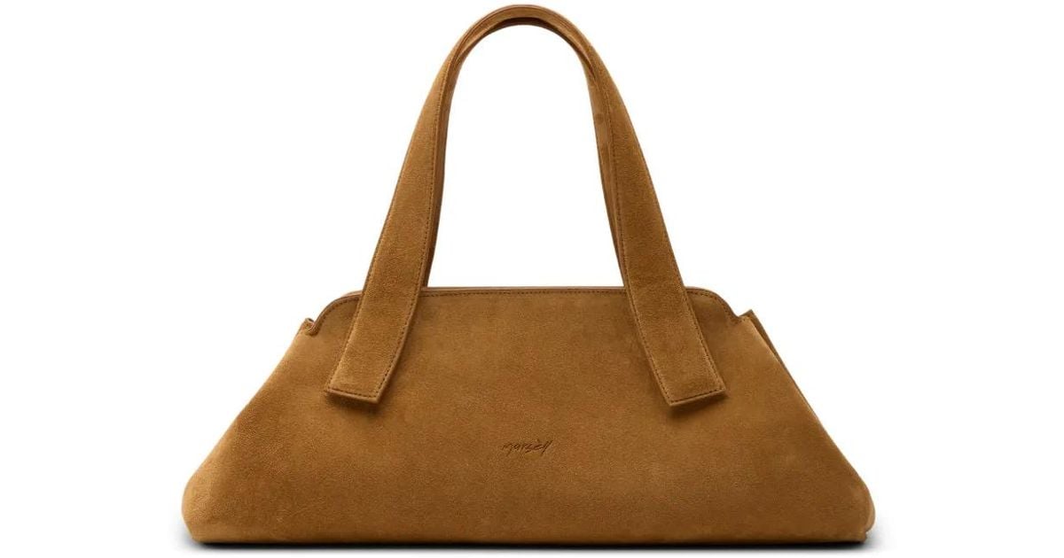 Marsèll Linea Basalt Suede Shoulder Bag in Brown | Lyst UK