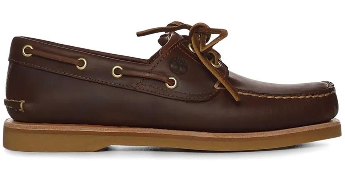 Timberland Full Grain Tie Loafers in Brown for Men | Lyst UK